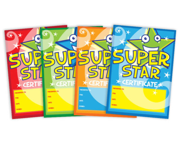 Super Star Certificates - School Merit Stickers
