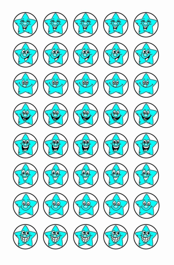 Smiley Faces and Stars - School Merit Stickers