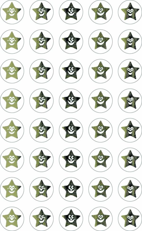 Smiley Faces and Stars - School Merit Stickers