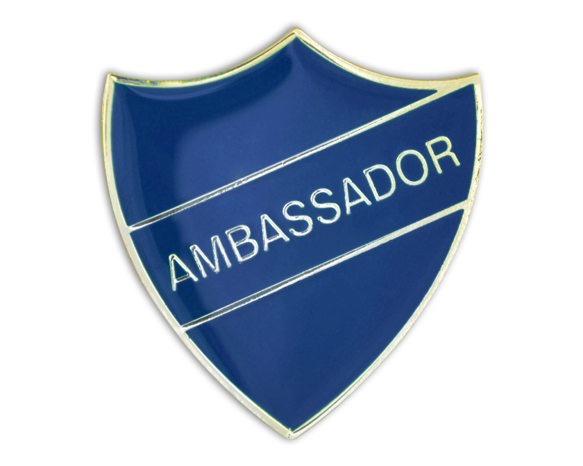 Ambassador Blue and Gold Badge (Pack Of 5) - School Merit Stickers