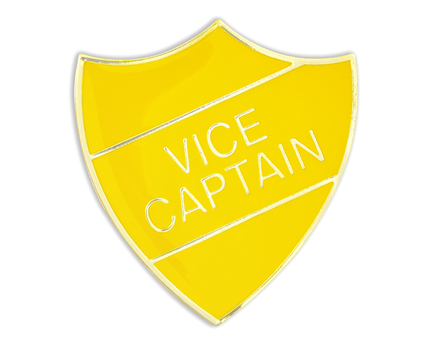 Vice Captain Badge Yellow and Gold (Pack Of 5) - School Merit Stickers