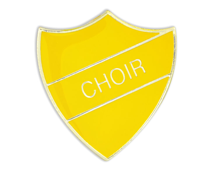 Choir Yellow and Gold Badge (Pack Of 5) - School Merit Stickers