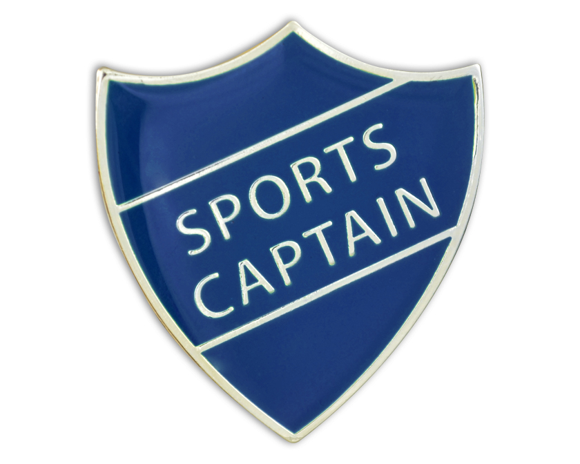Sports Captain Badge Blue and Gold (Pack Of 5) - School Merit Stickers