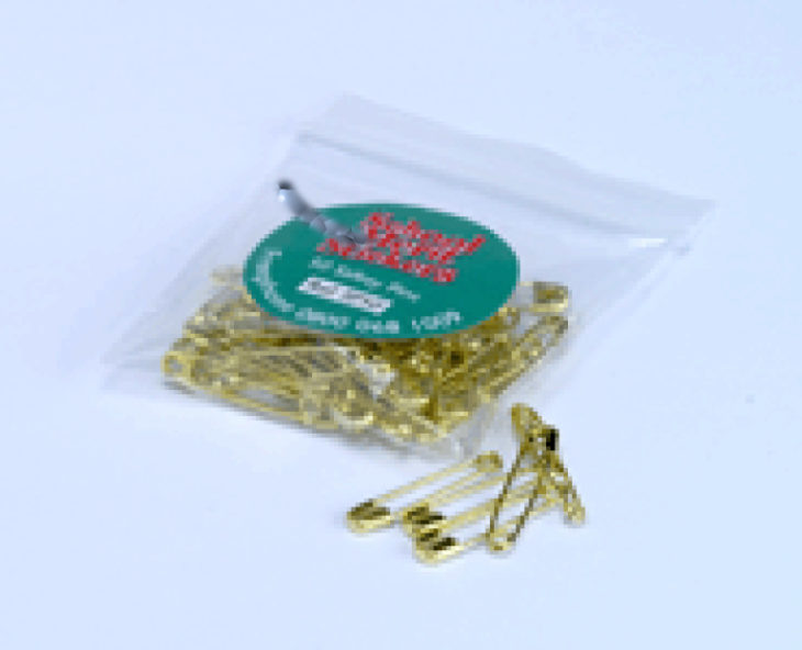 50 Safety Pins For Ribbons - School Merit Stickers
