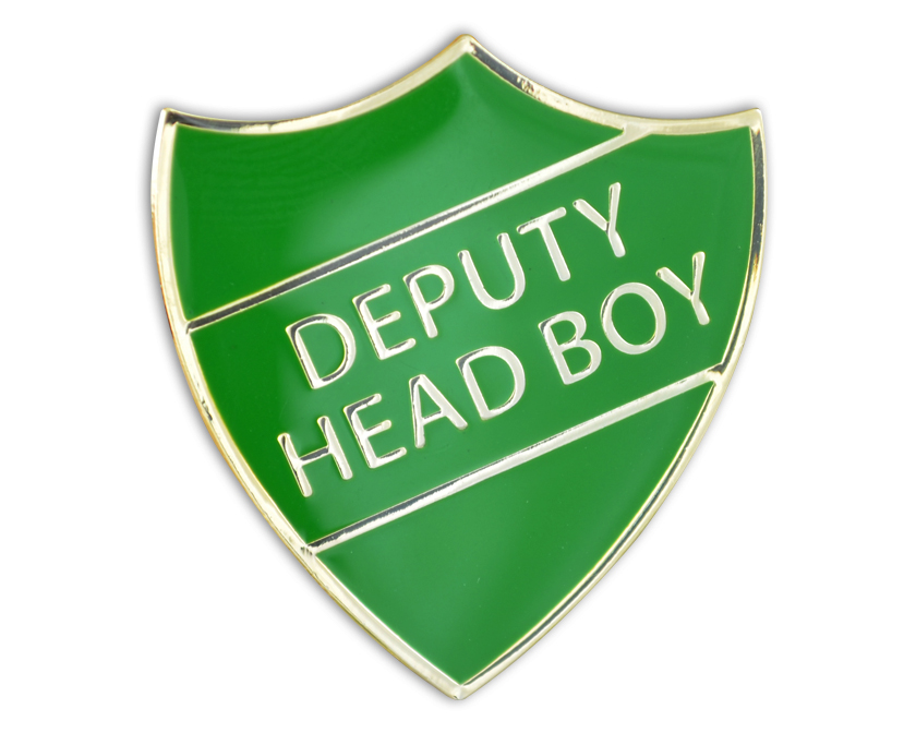 Deputy Head Boy Green and Gold Badge (Pack Of 5) - School Merit Stickers
