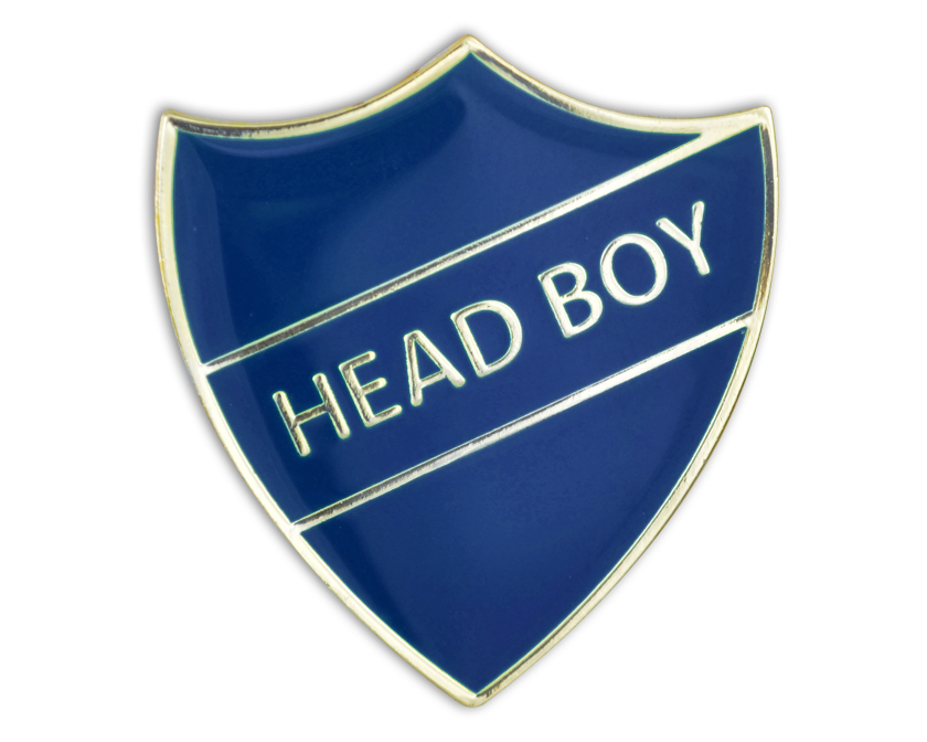Head Boy Blue and Gold Badge (Pack Of 5) - School Merit Stickers