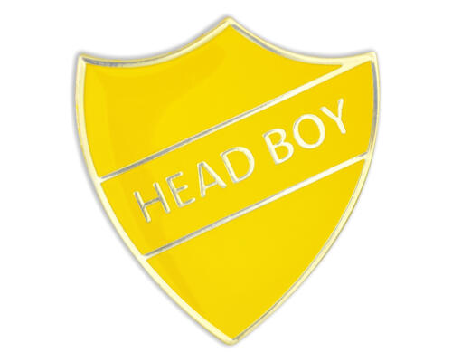 Head Boy Badge Yellow and Gold (Pack Of 5) - School Merit Stickers