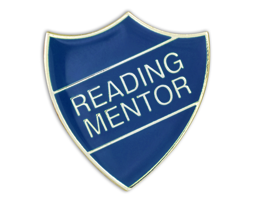 Reading Mentor Badge Blue and Gold (Pack Of 5) - School Merit Stickers