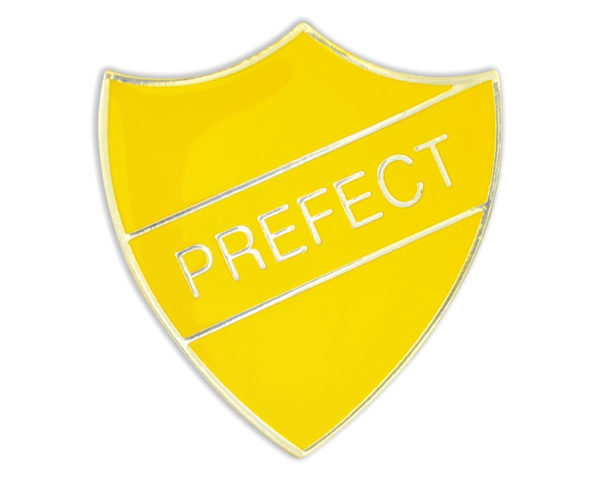 Prefect Badge Yellow & Gold (Pack Of 5) - School Merit Stickers