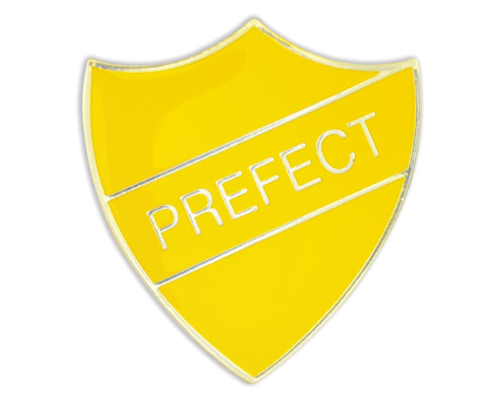 Prefect Badge Yellow & Gold (Pack Of 5) - School Merit Stickers