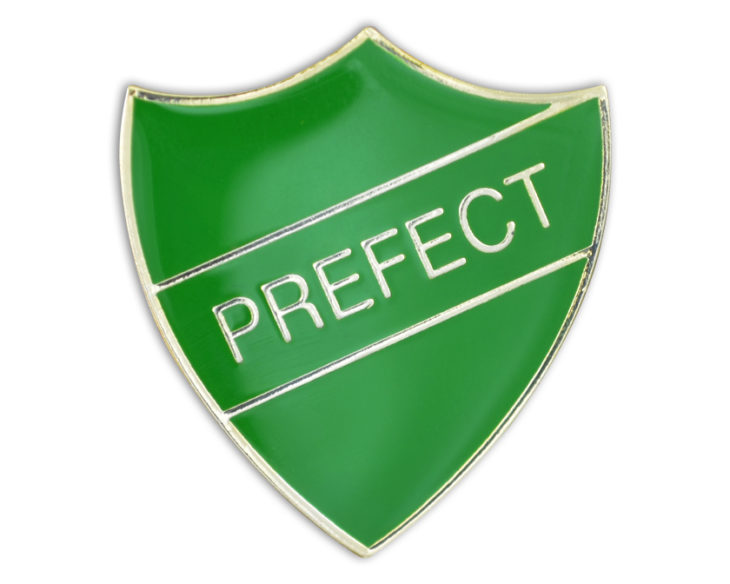 Prefect Badge Green and Gold (Pack Of 5) - School Merit Stickers