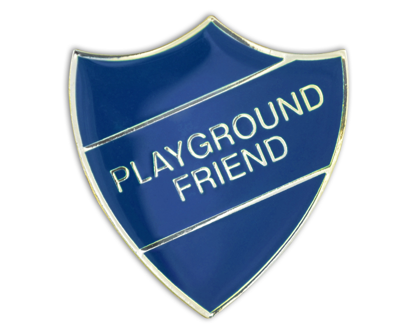 Playground Friend Badge Blue and Gold (Pack Of 5) - School Merit Stickers