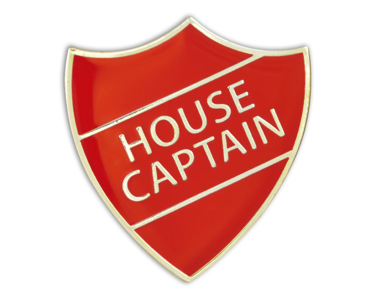 House Captain Red and Gold (Pack Of 5) - School Merit Stickers