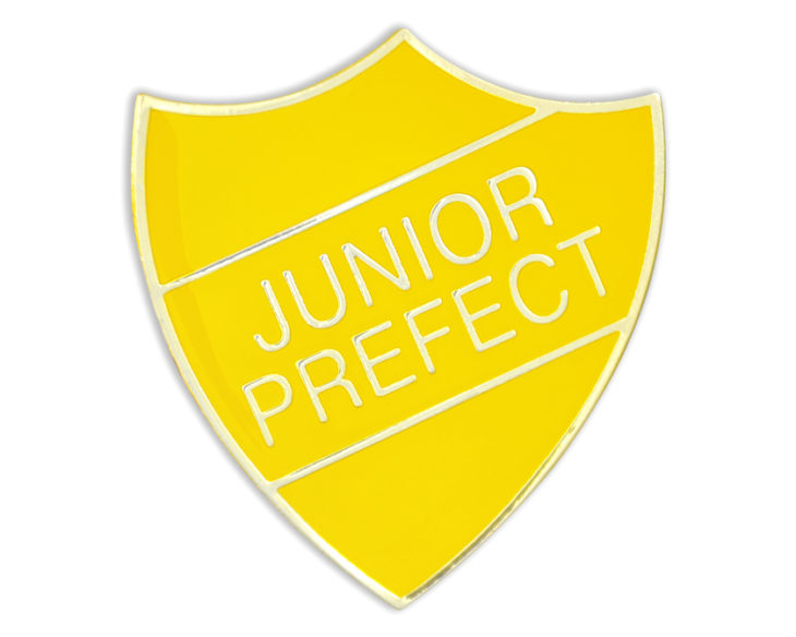 Junior Prefect Badge Yellow and Gold (Pack Of 5) - School Merit Stickers
