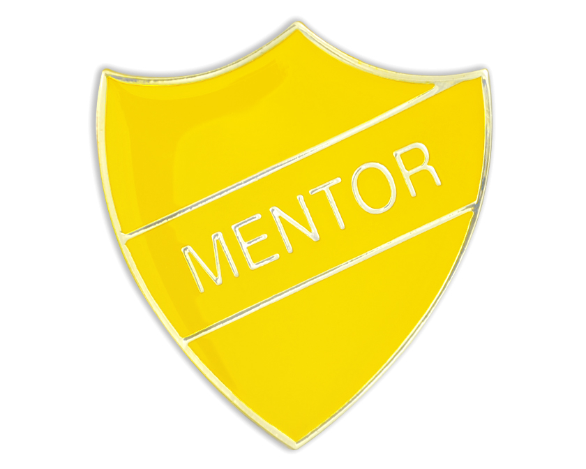 Mentor Badge Yellow and Gold (Pack Of 5) - School Merit Stickers