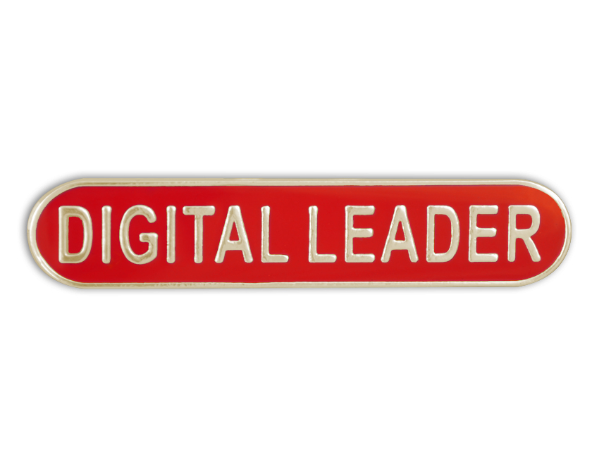 Digital Leader Badge In Red (Pack Of 5) - School Merit Stickers