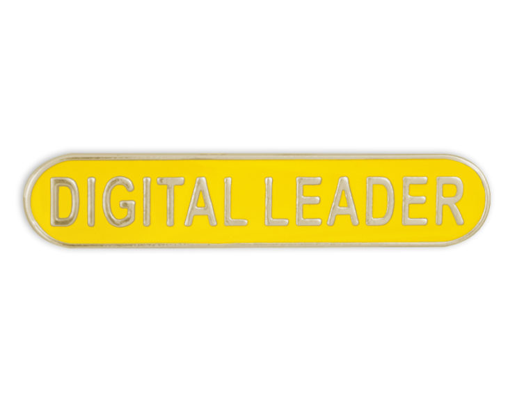 Digital Leader Badge In Yellow (Pack Of 5) - School Merit Stickers
