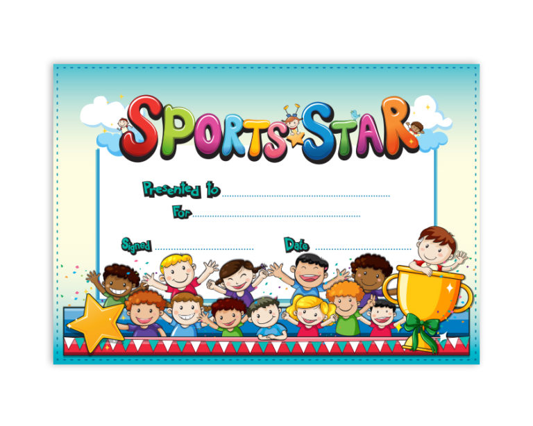 Kids 'Sports Star' Certificate - School Merit Stickers