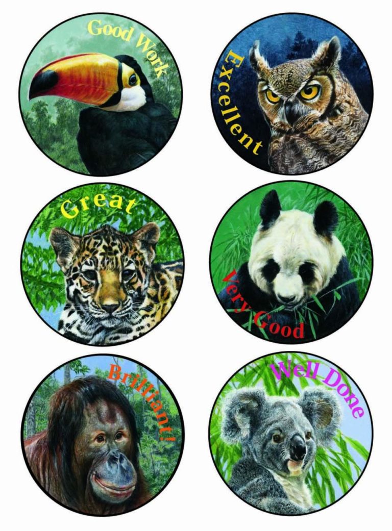 Wildlife 2 Sticker Multipack - School Merit Stickers