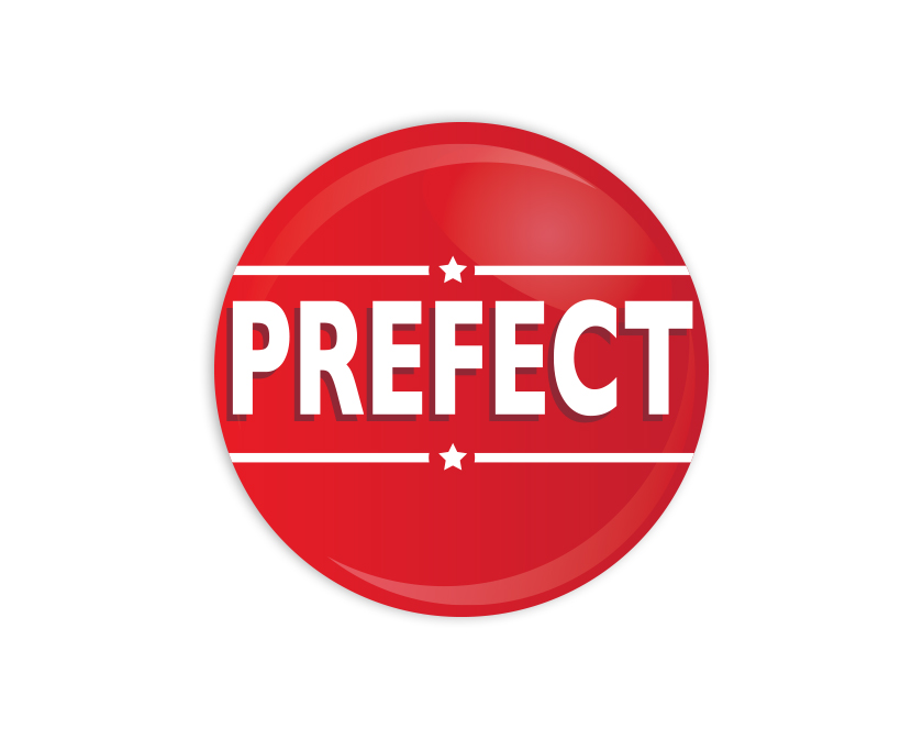 Prefect Red Button Badge - School Merit Stickers