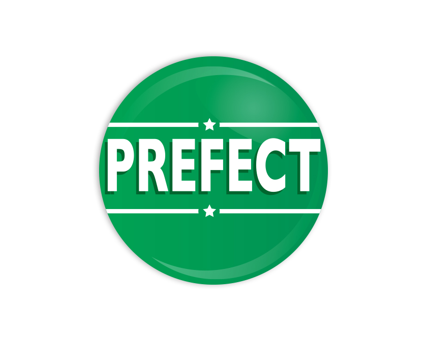 Prefect Green Button Badge - School Merit Stickers