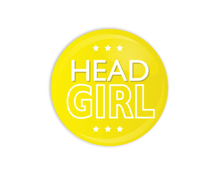 Head Girl Green Button Badge - School Merit Stickers