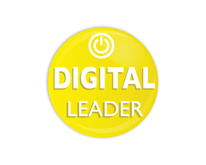 Digital Leader Yellow Button Badge - School Merit Stickers