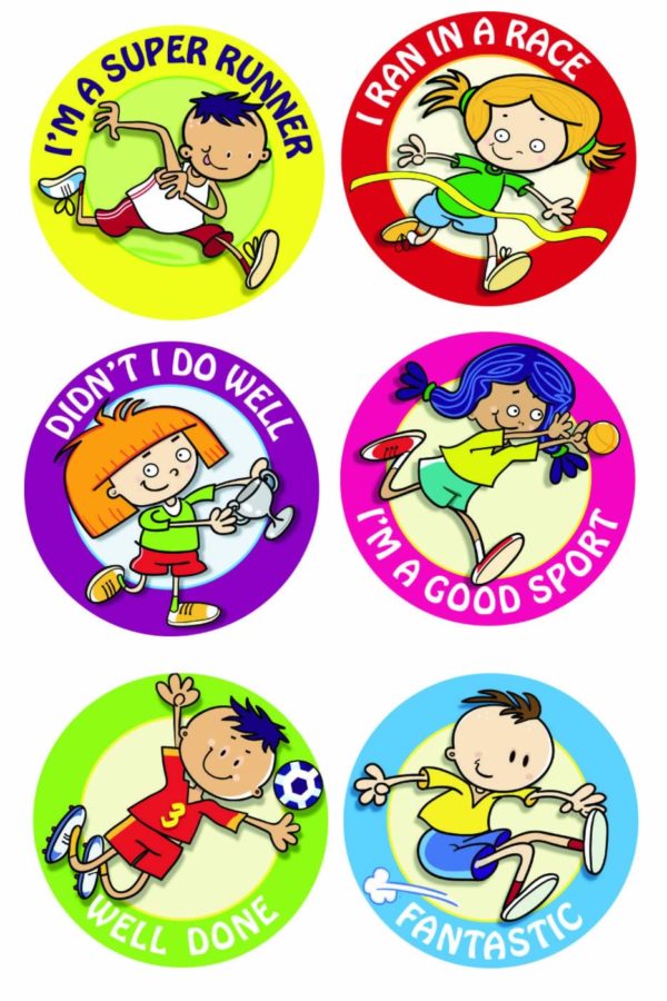 Sporty Multipack Sticker - School Merit Stickers