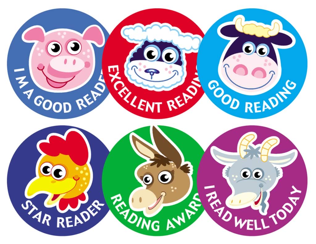 Reading 2 Multipack - School Merit Stickers