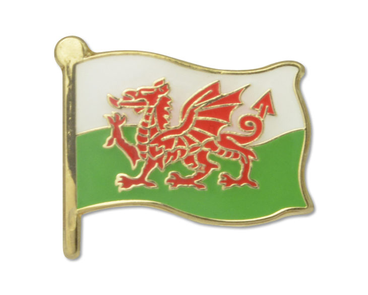 Wales Flag Enamel Badge (Pack Of 5) - School Merit Stickers