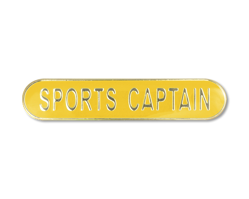 Sports Captain Badge In Yellow (Pack Of 5) - School Merit Stickers