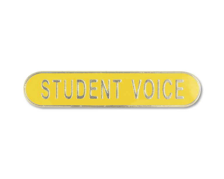 Student Voice Badge Yellow (Pack Of 5) - School Merit Stickers