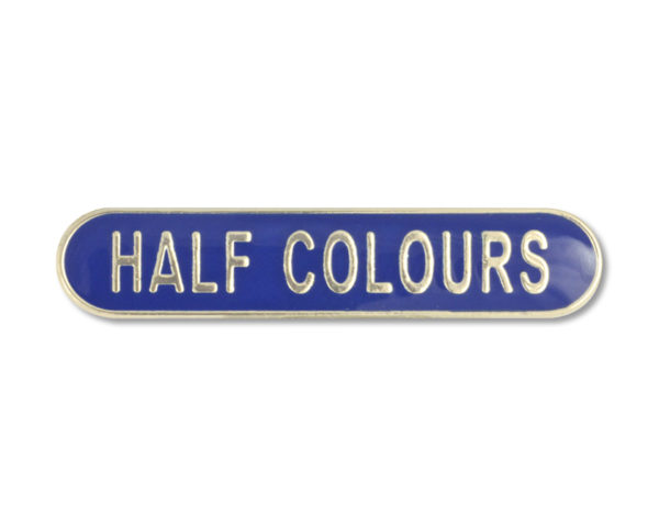 Half Colours Badge Blue (Pack Of 5) - School Merit Stickers