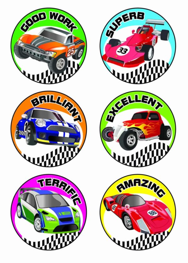 Racers Sticker Multipack - School Merit Stickers