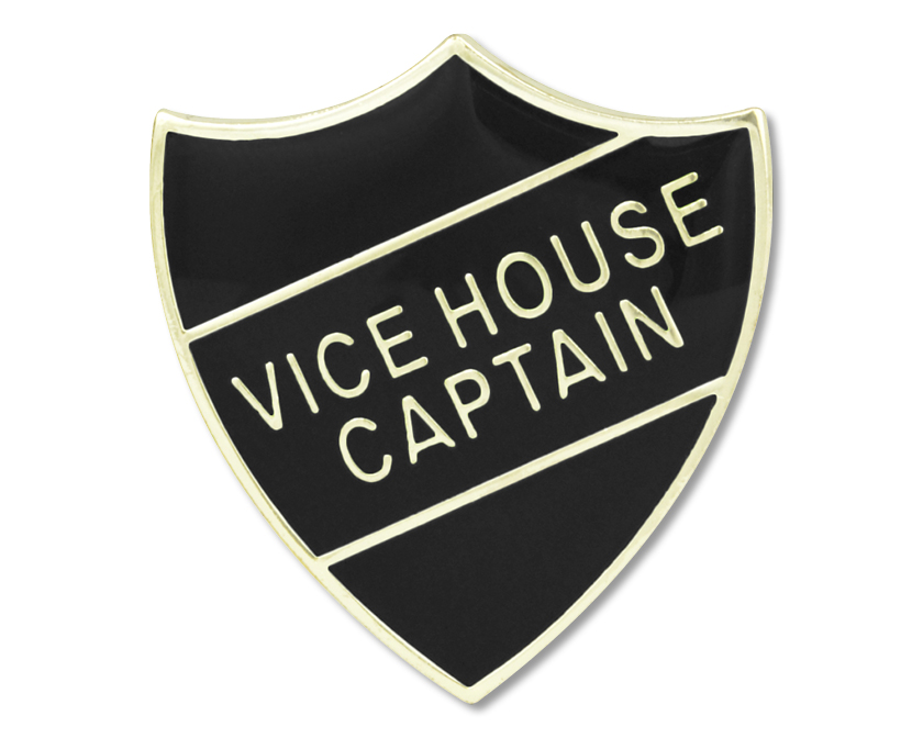 Vice House Captain Badge Black (Pack Of 5) - School Merit Stickers