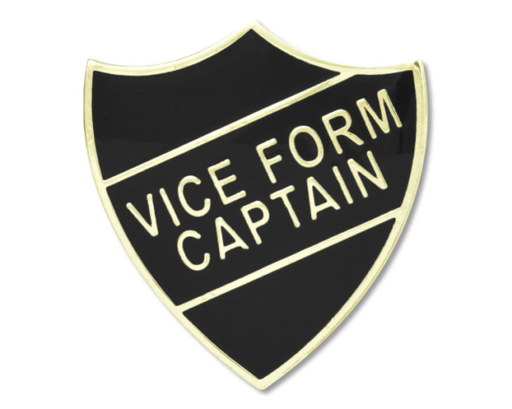 Vice Form Captain Badge Black (Pack Of 5) - School Merit Stickers