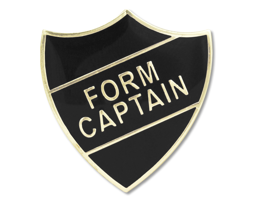 Form Captain Badges Black (Pack Of 5) - School Merit Stickers