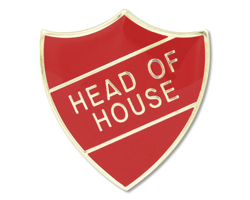Red Head of House Badges (Pack of 5) | School Merit Stickers