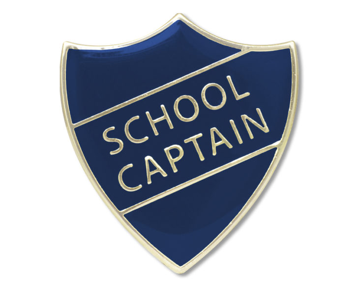 School Captain Badge Blue (Pack Of 5) - School Merit Stickers