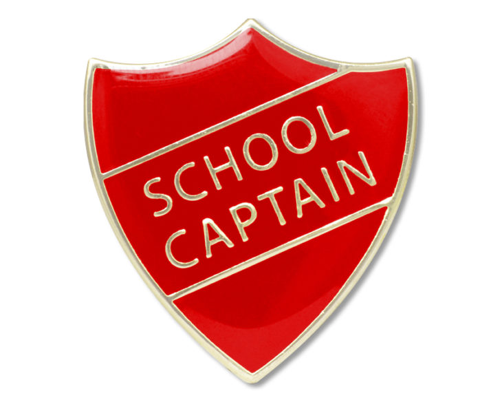 School Captain Badge Red (Pack Of 5) - School Merit Stickers