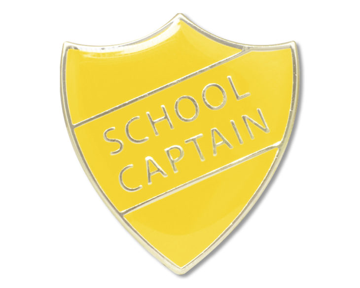 School Captain Badge Yellow (Pack Of 5) - School Merit Stickers
