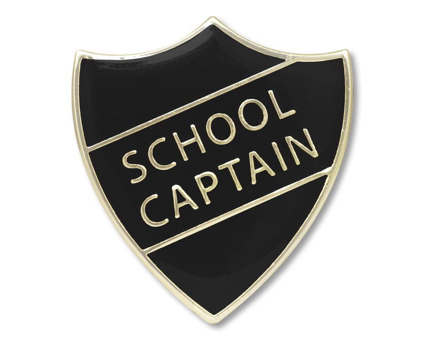 School Captain Badge Black (Pack Of 5) - School Merit Stickers