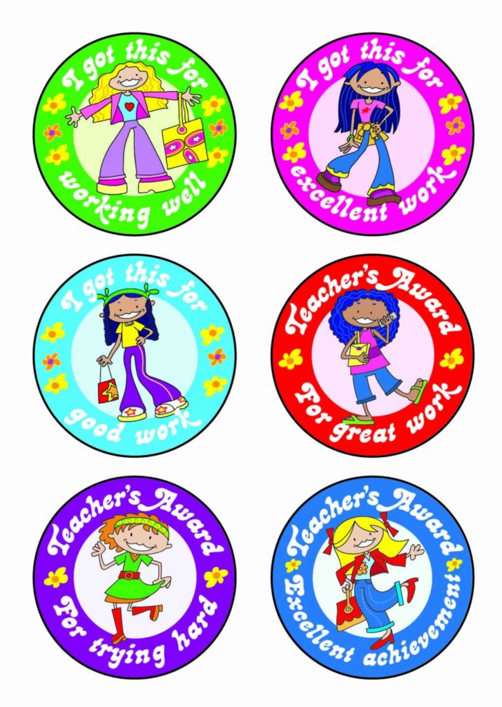 Metallic 'Teachers Award' Sticker - School Merit Stickers