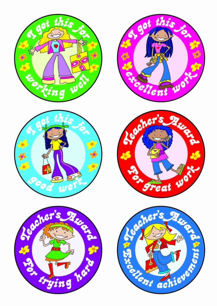Metallic 'Teachers Award' Sticker - School Merit Stickers