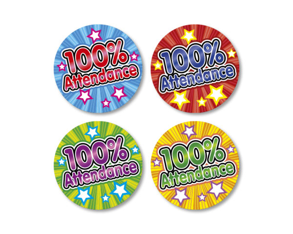Attendance and Punctuality Stickers - School Merit Stickers