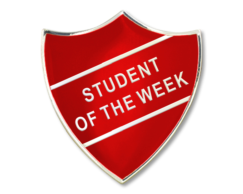 Student Of The Week Enamel Badge (Pack Of 5) - School Merit Stickers
