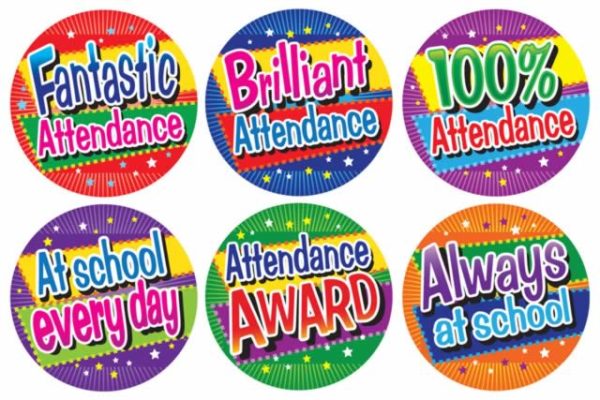 Attendance 1 Multipack Sticker - School Merit Stickers