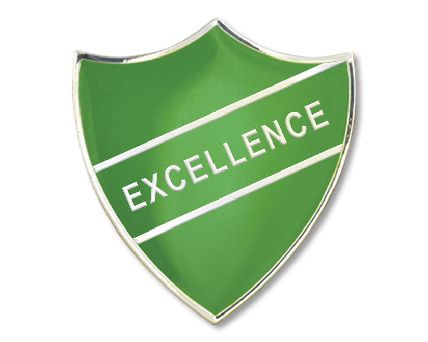 Excellence Enamel Badge (Pack Of 5) - School Merit Stickers