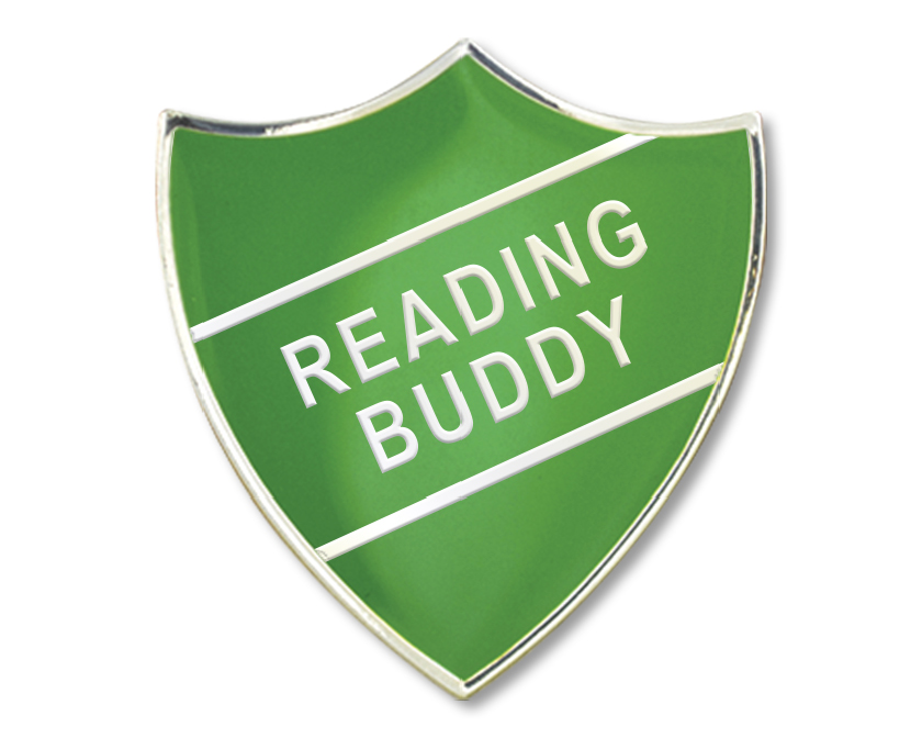 Reading Buddy Enamel Badge (Pack Of 5) - School Merit Stickers