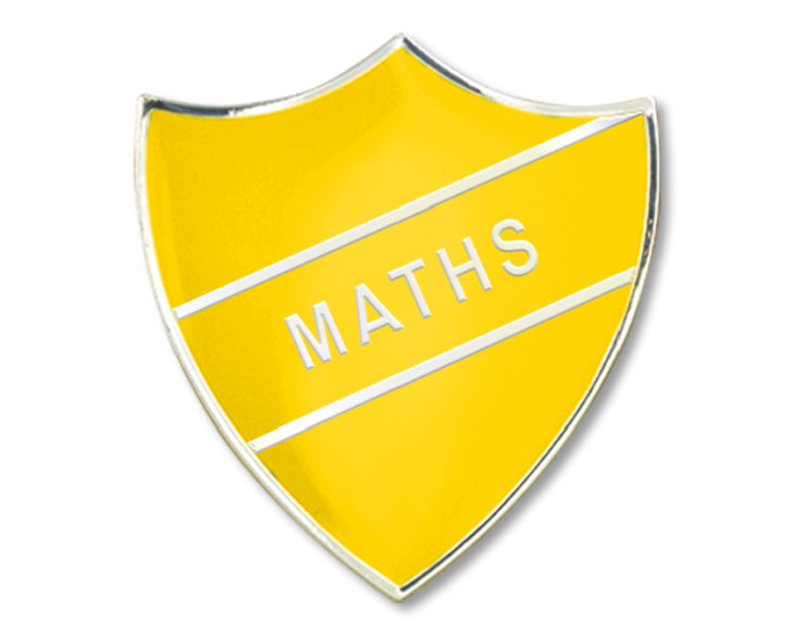 Maths Enamel Badge (Pack Of 5) - School Merit Stickers